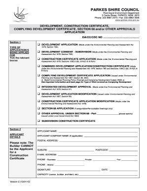 Fillable Online Parkes Nsw Gov Planning Environment Department