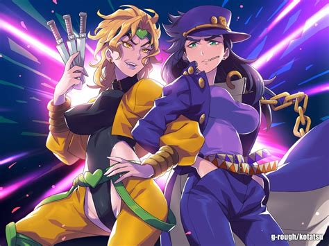Kujo Jotaro And Dio Brando Jojo No Kimyou Na Bouken And 1 More Drawn By Kotatsug Rough