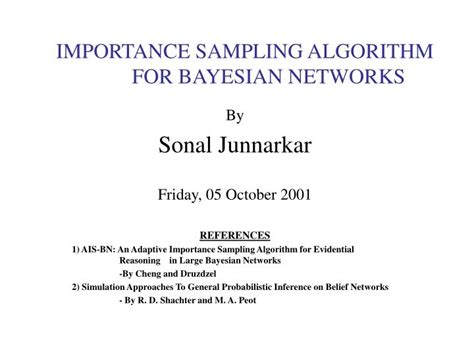 ppt importance sampling algorithm for bayesian networks powerpoint presentation id 3375805