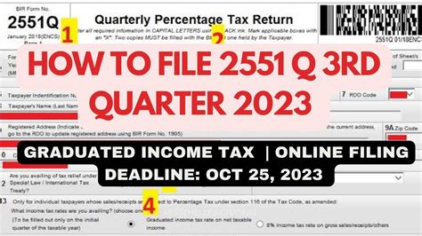 How To File Bir Percentage Tax Q Rd Quarter Deadline Oct