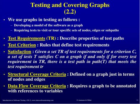 ppt introduction to software testing chapter 2 1 2 2 overview graph coverage criteria