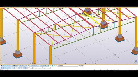 08 كيفيه نمذجه ال bracing فى التراس modeling upper horizontal bracing in tekla youtube