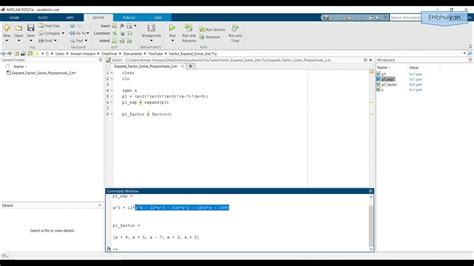 how to expand factor and solve polynomials in matlab youtube