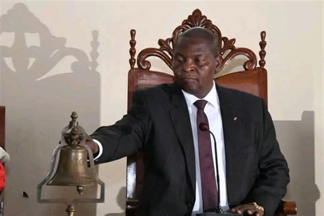 Le Pr Sident De La R Publique Faustin Archange Touadera A Pr Sid Les