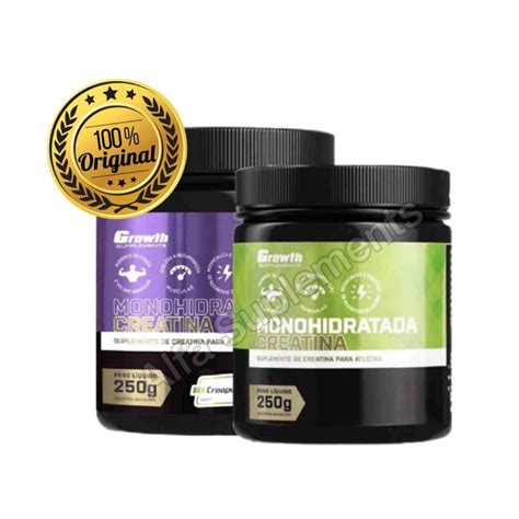 Creatina Creapure Monohidratada Growth 100G E 250G Original Escorrega