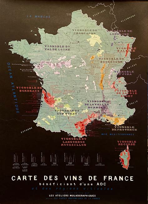 Carte Des Vins De France Cm Cm Les Ateliers Mulko