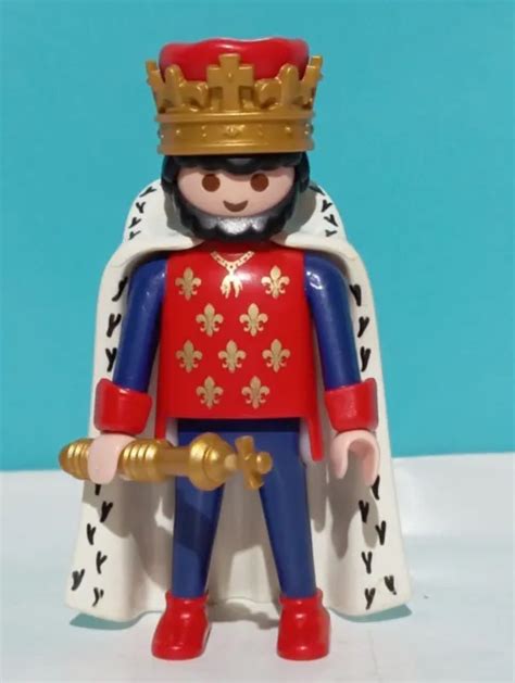 FIGURINE PLAYMOBIL ROI Médiéval Fleur De Lis Chevaliers Médiévaux Ref