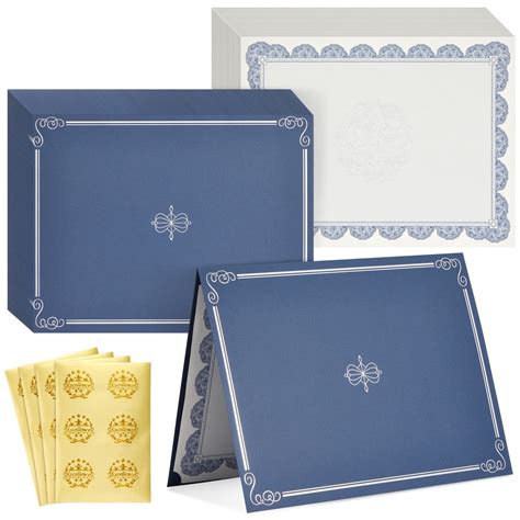 Buy 24 Pack Navy Blue Certificate Holders Kit Includes Covers Letter