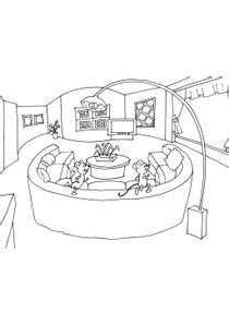 Coloriages Salon à imprimer Coloriages Maison