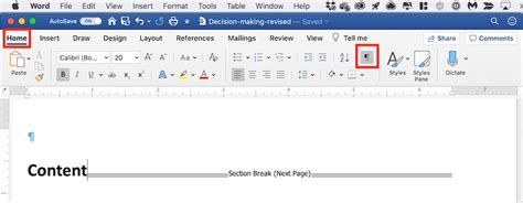 How To Insert View Or Delete Section Page Breaks In Microsoft Word
