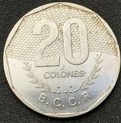 Costa Rica Colones Unc Stainless Steel Coin K Antique