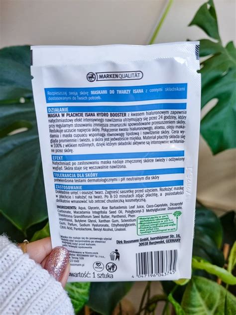 ISANA HYDRO BOOSTER maseczka w płachcie recenzja