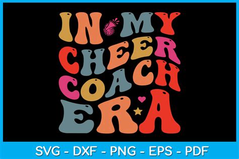 Retro Wavy In My Cheer Coach Era T Shirt Graphic By Trendycreative