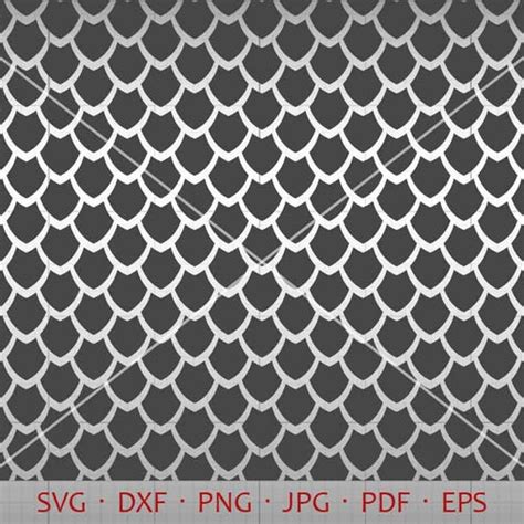 Dragon Scales SVG Seamless Dragon Scales Clipart Vector DXF Etsy