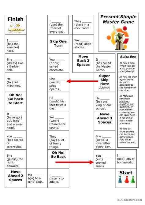 Present Simple Board Game English ESL Worksheets Pdf Doc