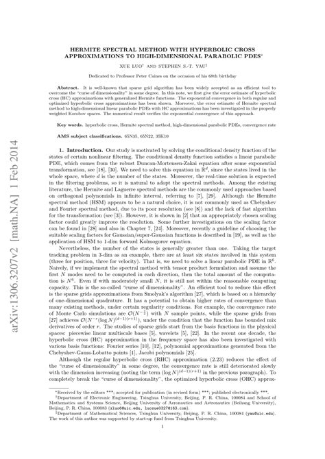 pdf hermite spectral method with hyperbolic cross approximations to