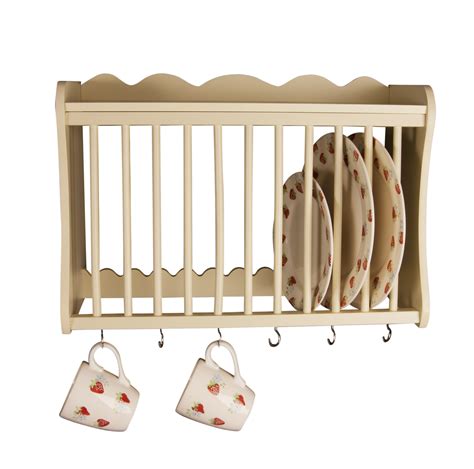 Minack Wall Mounted Plate Rack Buttermilk Interior White