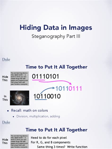 hiding data in images steganography part iii pdf imaging computer vision