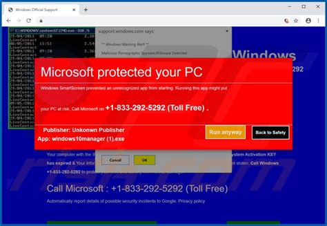 Microsoft Protected Your Computer POP UP Scam Removal And Recovery