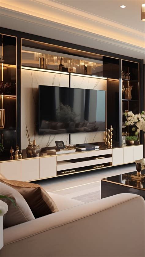 A Living Room Filled With Furniture And A Flat Screen Tv
