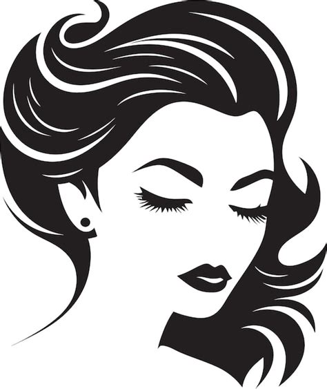 Premium Vector Enigmatic Elegance Womans Emblem Chic Radiance Beauty