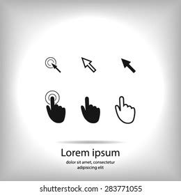 Pixel Cursor Icon Mouse Cursors Big Stock Vector Royalty Free