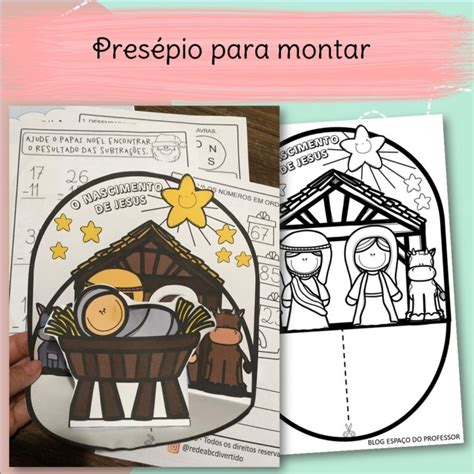 Atividades de Natal Árvore para colorir e montar