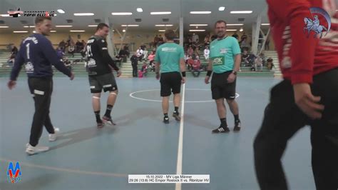29 26 13 8 HC Empor Rostock II Vs Ribnitzer HV 15 10 2022 YouTube