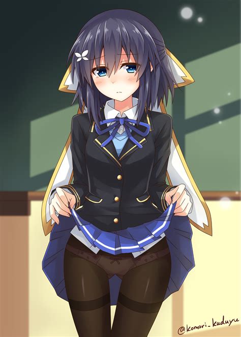 Long Hair Lifting Skirt Anime Anime Girls School Uniform Panties
