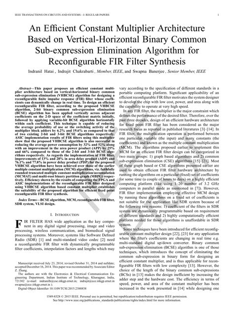 pdf an efficient constant multiplier architecture based on vertical horizontal binary common