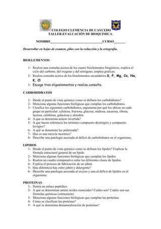 Bioquimica Once 1 Blog PDF