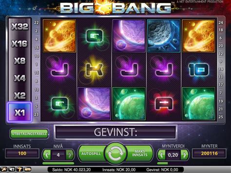 Big Bang spilleautomat spill gratis online Norske spilleautomater på nett