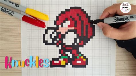 Como Dibujar A KNUCKLES De SONIC En PIXEL ART Tutorial Paso A Paso