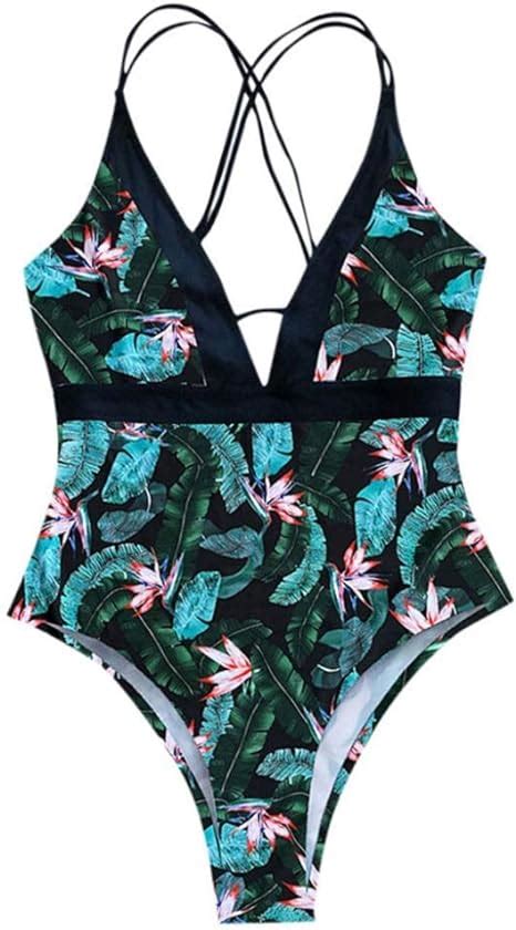Bikinis 2021 Mujer Damen Badeanzug Tiefer Ausschnitt Hohe Taille