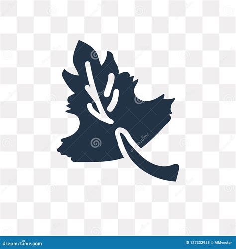 Icono Del Vector De La Hoja De Arce Aislado En El Fondo Transparente