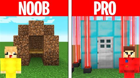 Minecraft NOOB Vs PRO SAFEST SECURITY HOUSE BUILD CHALLENGE YouTube