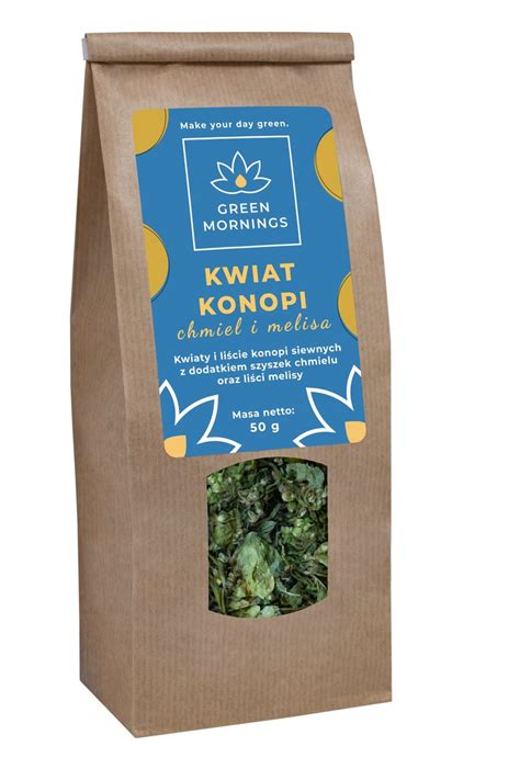 Herbata Ziołowa Kwiat Konopi Chmiel I Melisa 50G Green Mornings