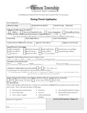 Fillable Online Zoning Permit Application The City Of The Village Of
