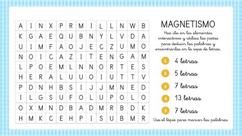 Sopa De Letras Magnetismo
