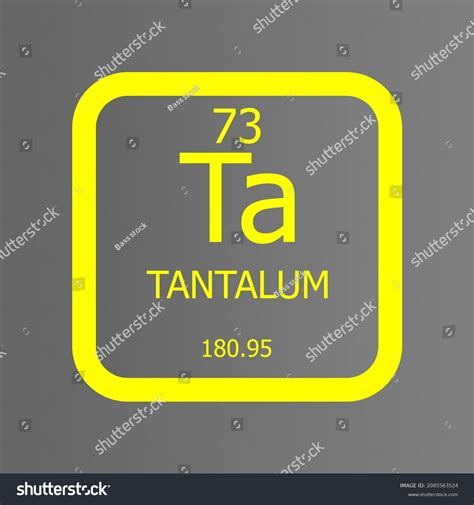 Tantalum Ta Chemical Element Vector Illustration Stock Vector Royalty