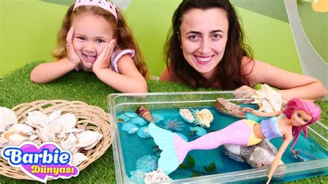 Barbie oyunları Sevcan ve Derin deniz kızı Barbie için özel havuz