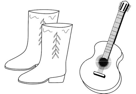 Trazar Y Colorear Una Guitarra Ficha De Música Para Niños B70 Andalucia