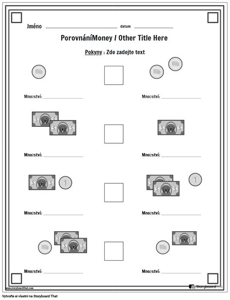 Pen Ze Pracovn List Porovn N Pen Z Bw Storyboard