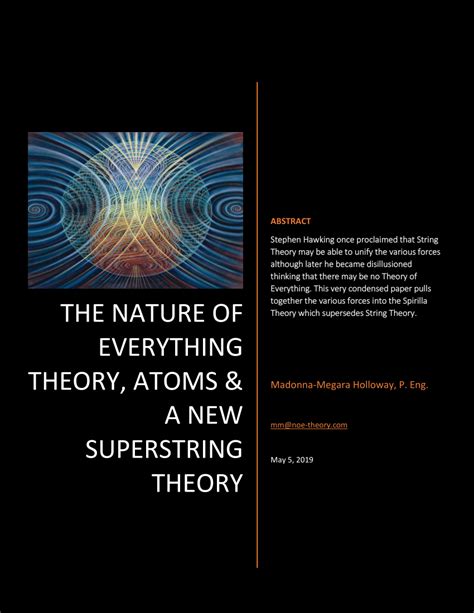 pdf the nature of everything theory atoms and a new superstring theory