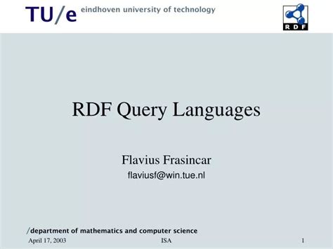 ppt rdf query languages powerpoint presentation free download id 6944323