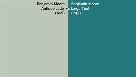 Benjamin Moore Antique Jade Vs Largo Teal Side By Side Comparison