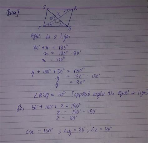 In The Given Figure Pqrs Is A Parallelogram Find The Value Of Angle X
