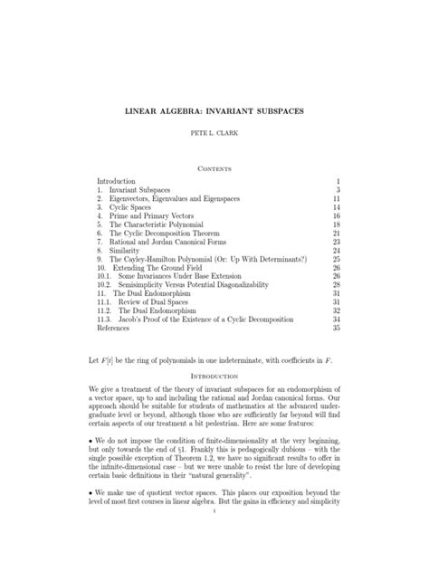 invariant subspaces pdf eigenvalues and eigenvectors vector space