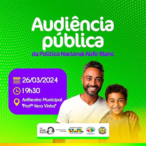 Audiência Pública referente a lei Aldir Blanc Prefeitura Municipal de