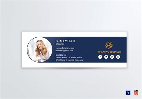 Creative Business Email Signature Design Template In PSD HTML